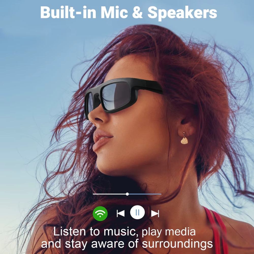 Умные очки Smart Glasses GM80, Bluetooth, поляризованные линзы с ...